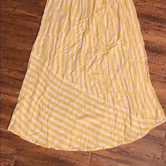 Gillia | Dresses | Gillia Hawaii Yellow Stripped Maxi Dress | Poshmark